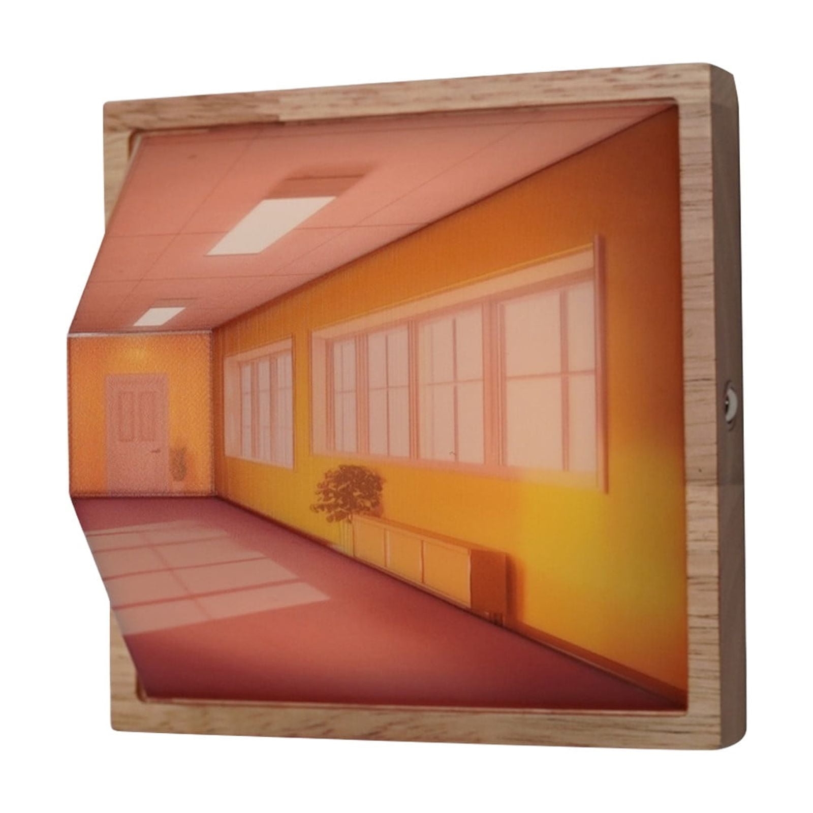 Led Lights Innovative Wooden Illusion Art Frame with Unique Optical ...