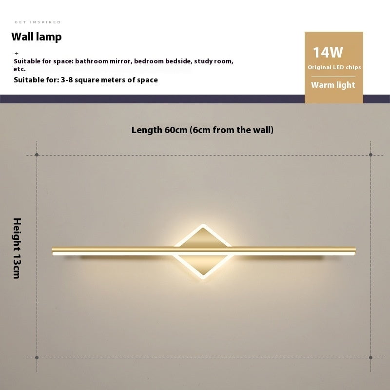 Led Makeup Mirror with Fill Light for Dressing Table Simple Wall Lamp Adjustable Lighting Black ...