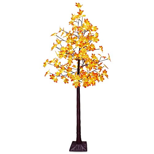 Led Maple Tree Light 120 Led Lighted Maple Tree 6FT Fall Tree with 8 ...