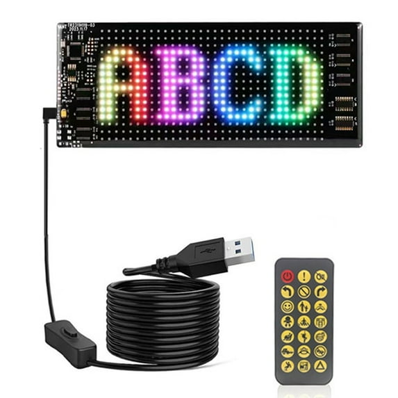Led Matrix Display Car Panel Flexible Pixel Programmable Scrolling ...