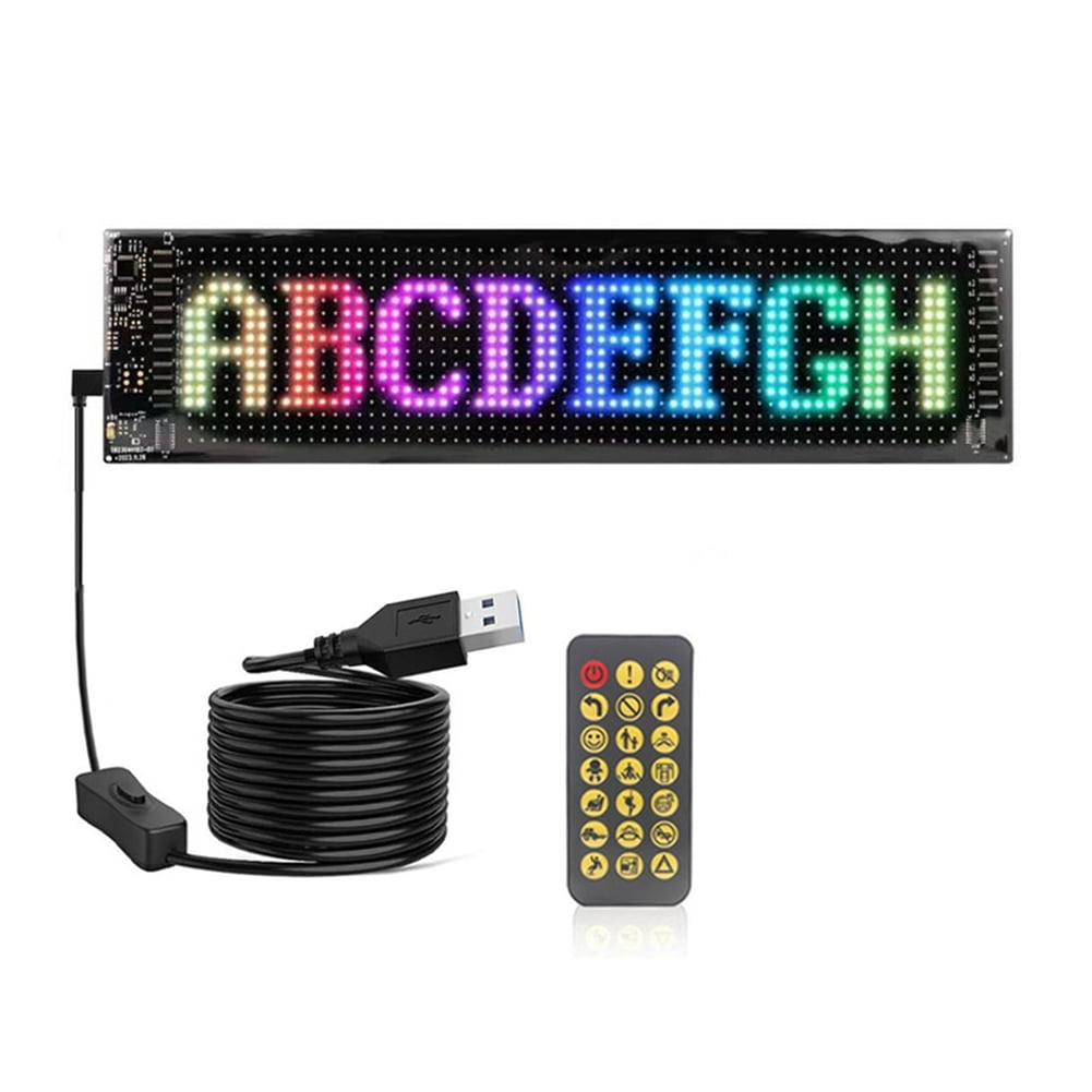 Led Matrix Display Car Panel Flexible Pixel Programmable Scrolling ...