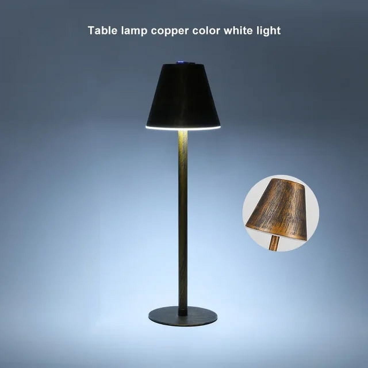 Led Metal Desk Lamp Retro Table Lamp With USB Rechargeable Battery ...