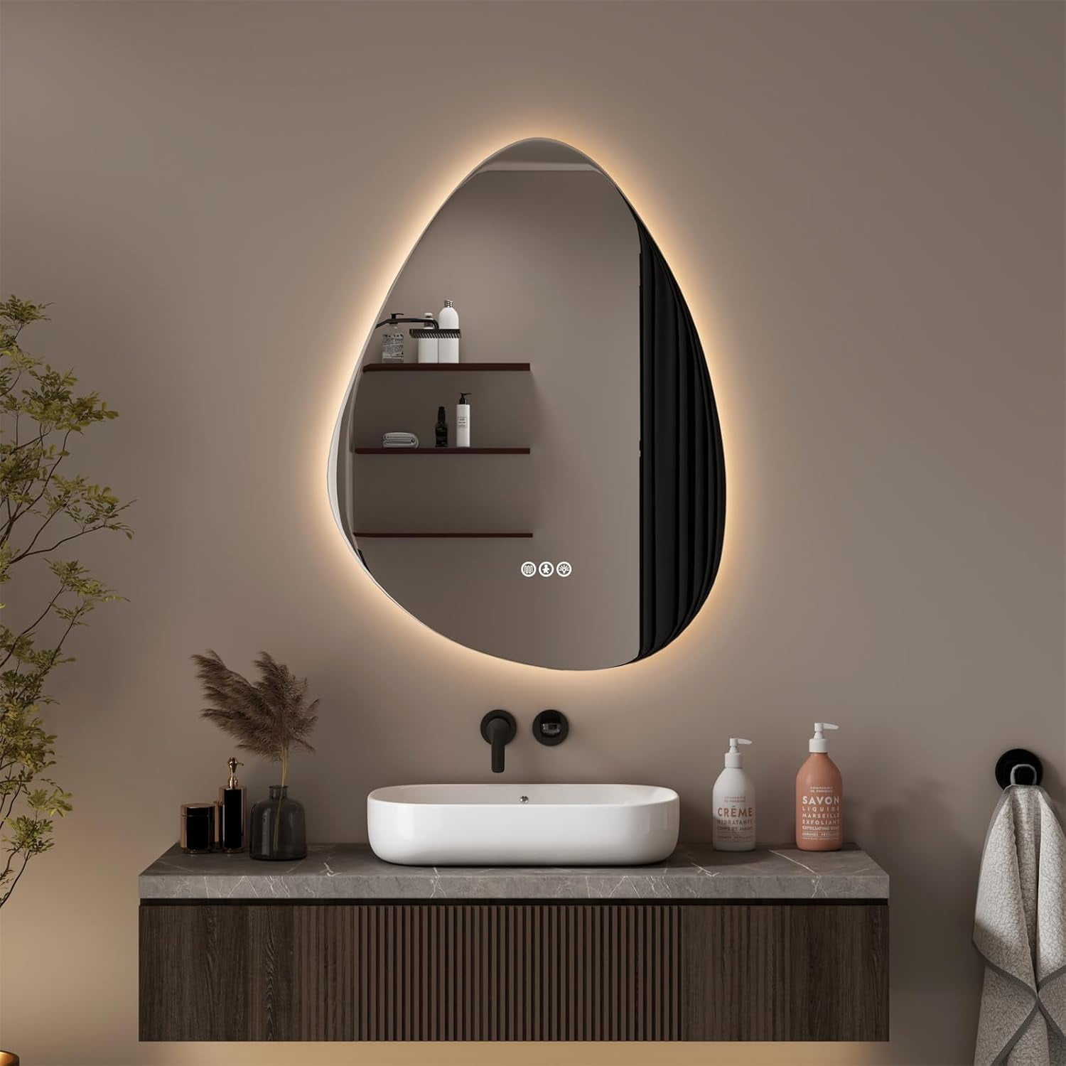 Led Mirror for Bathroom 24x32 Inch Bathroom Vanity Mirror with Lights ...
