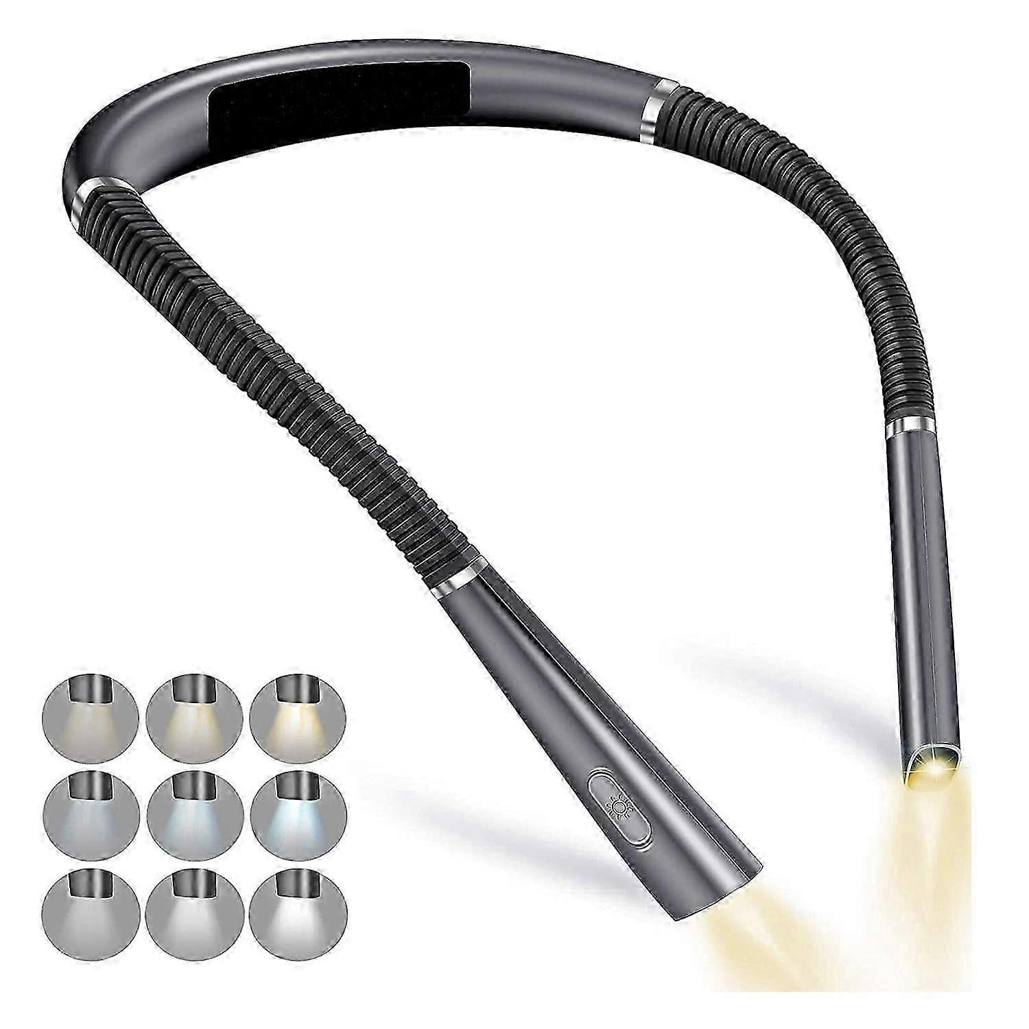 Led Neck Reading Lights, Rechargeable Book Light For Reading, Silicone ...