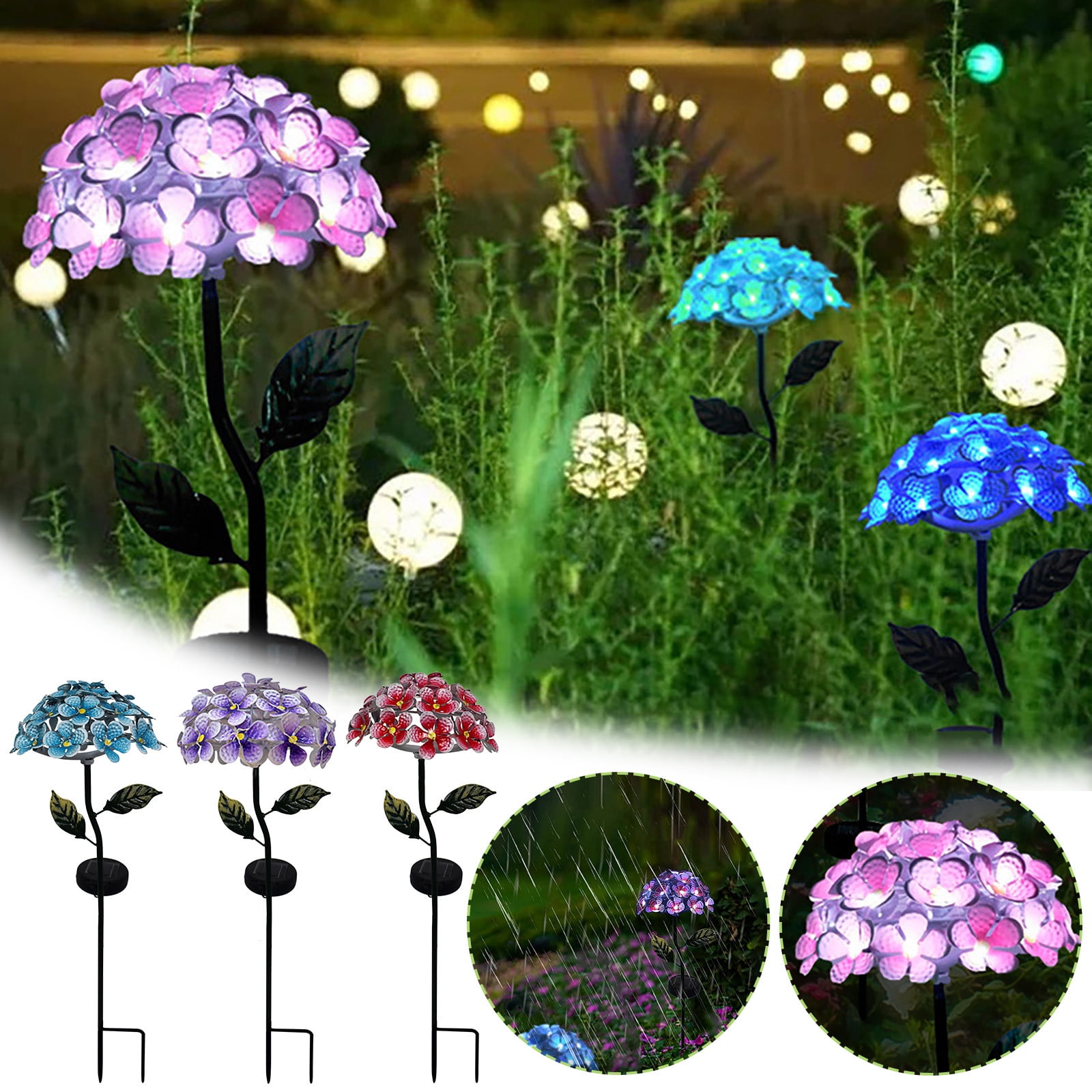 Led Outdoor Garden Simulation Flower, Landscape Lighting, Waterproof ...