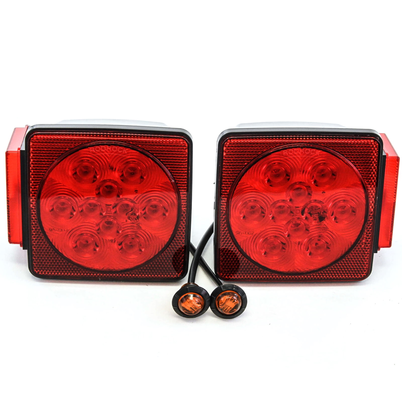 Led Pair Trailer Square Tail Light under 80 Inches & (2) 3/4 Inches ...