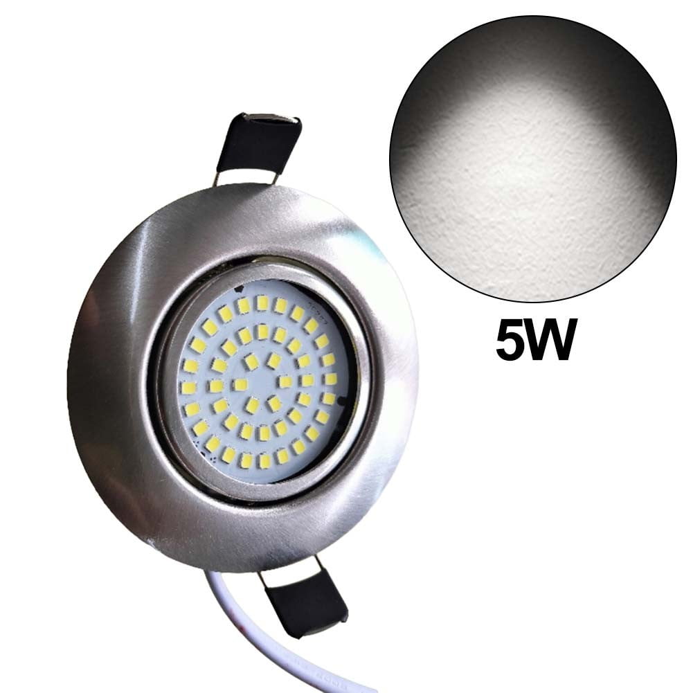 Led Recessed Spotlight Flat Dimmable 5W Bathroom Recessed 6400K White ...