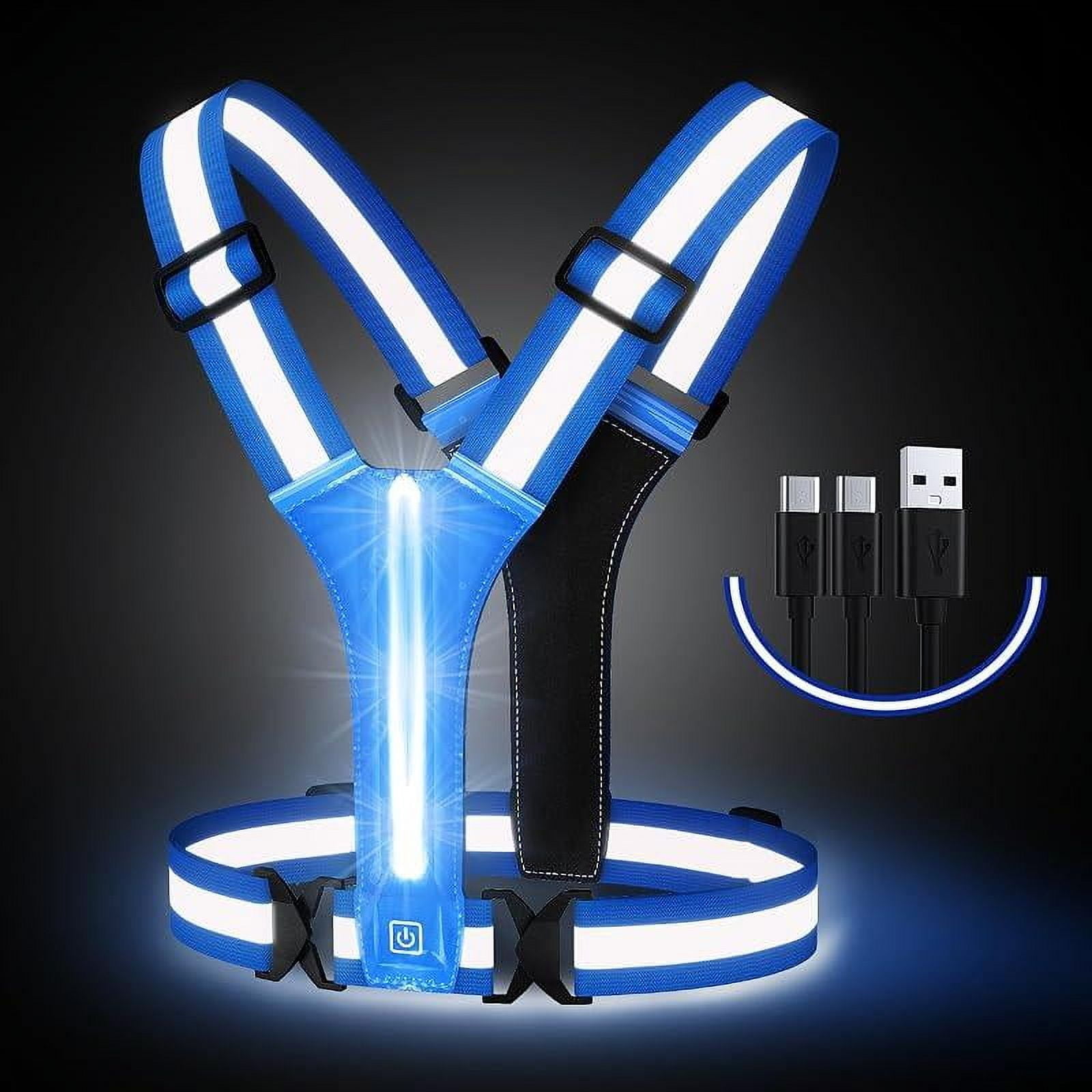 Led Reflective Vest Running Gear, High Visibility Reflective Running ...