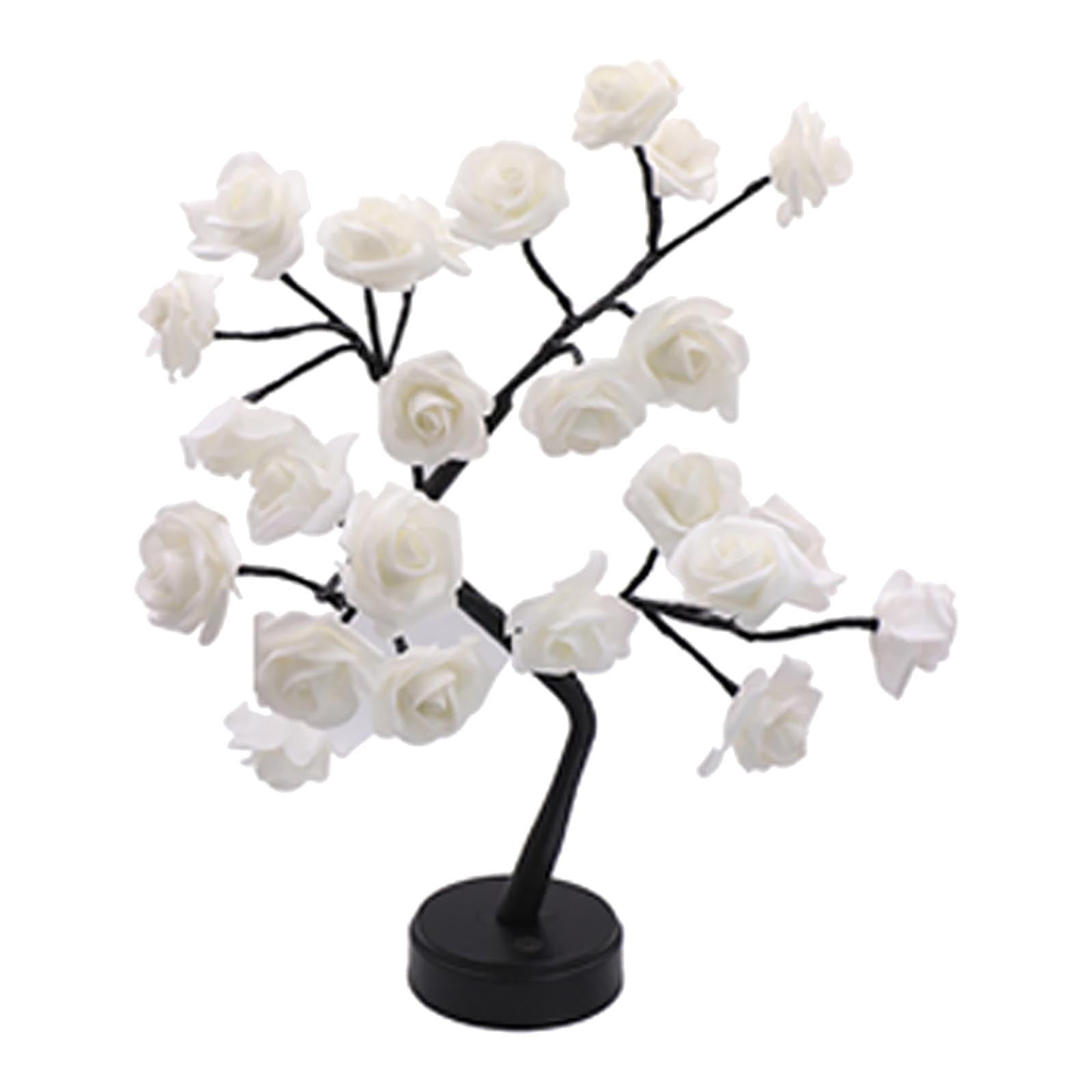 Led Rose Tree Lamp Rgb Color Changing Simulation Romantic Table Light ...