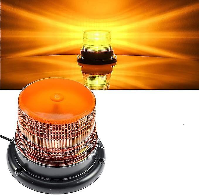Led Rotating Beacon Warning Light Magnet Orange Led For Car Truck 12v ...