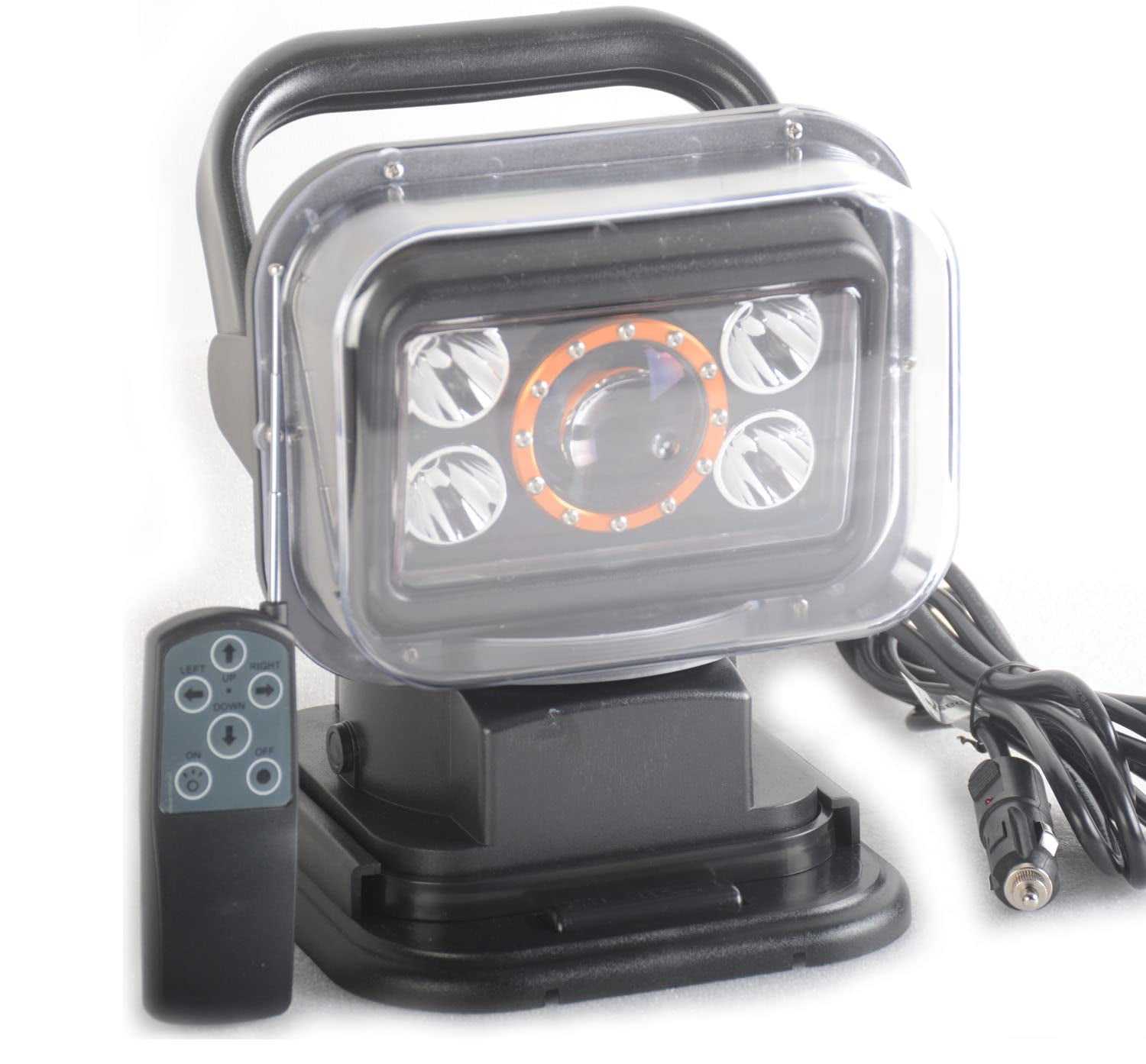 Led Search Light 7 Inch 70W 360 Degrees Rotating Remote Control 9-32V ...