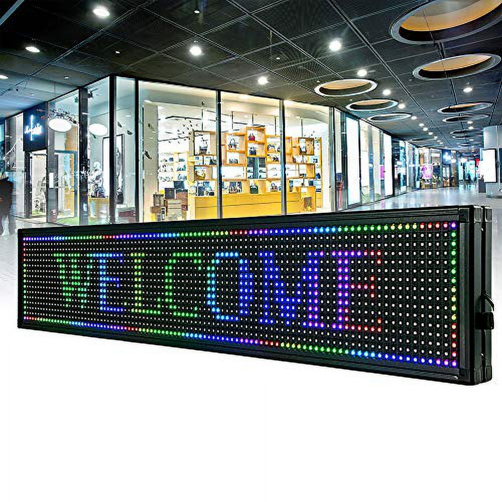 Led Sign Led Scrolling Sign 40 x 8 inch Seven-color Sign Programmable ...