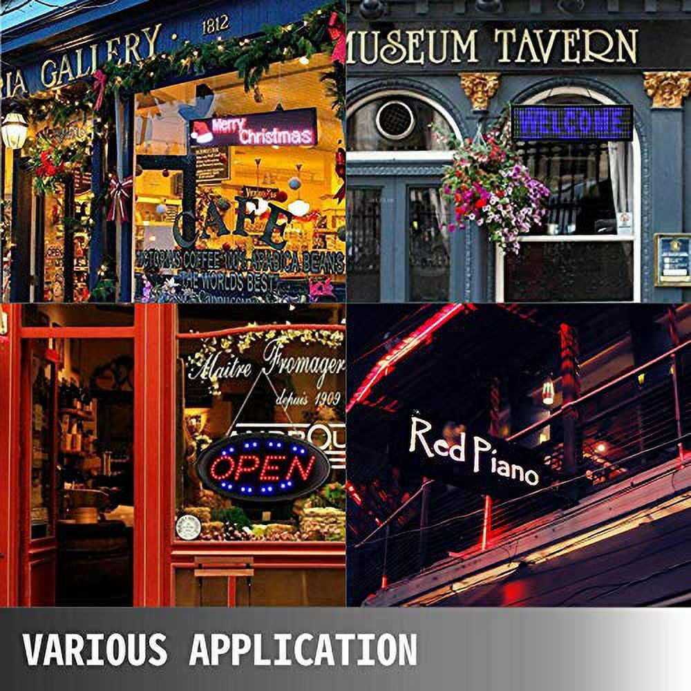 Led Sign Led Scrolling Sign 40 x 8 inch Seven-color Sign Programmable ...