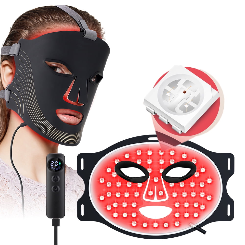 Led Skin Therapy Mask, Portable Led Face Mask Light Therapy with ...