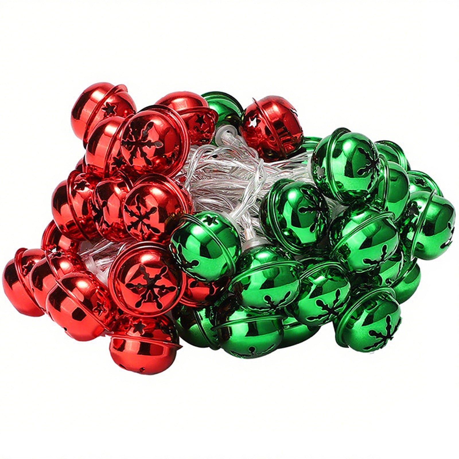 Led Snowflake Bells Light String 40 Lights 6 Meters Flashing Christmas ...