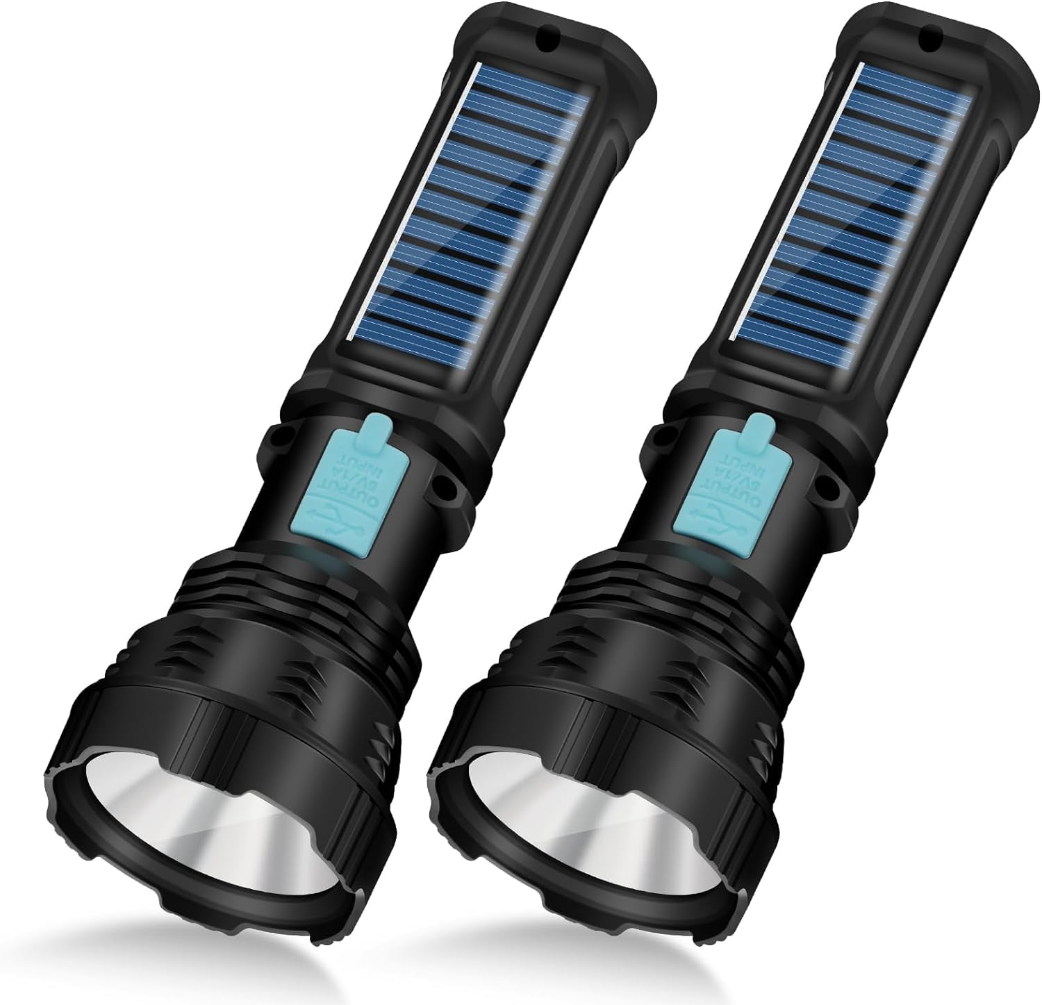 Led Solar Flashlight, 1500 Lumens Led Solar Handheld Rechargeable Flashlights with IP65 ...