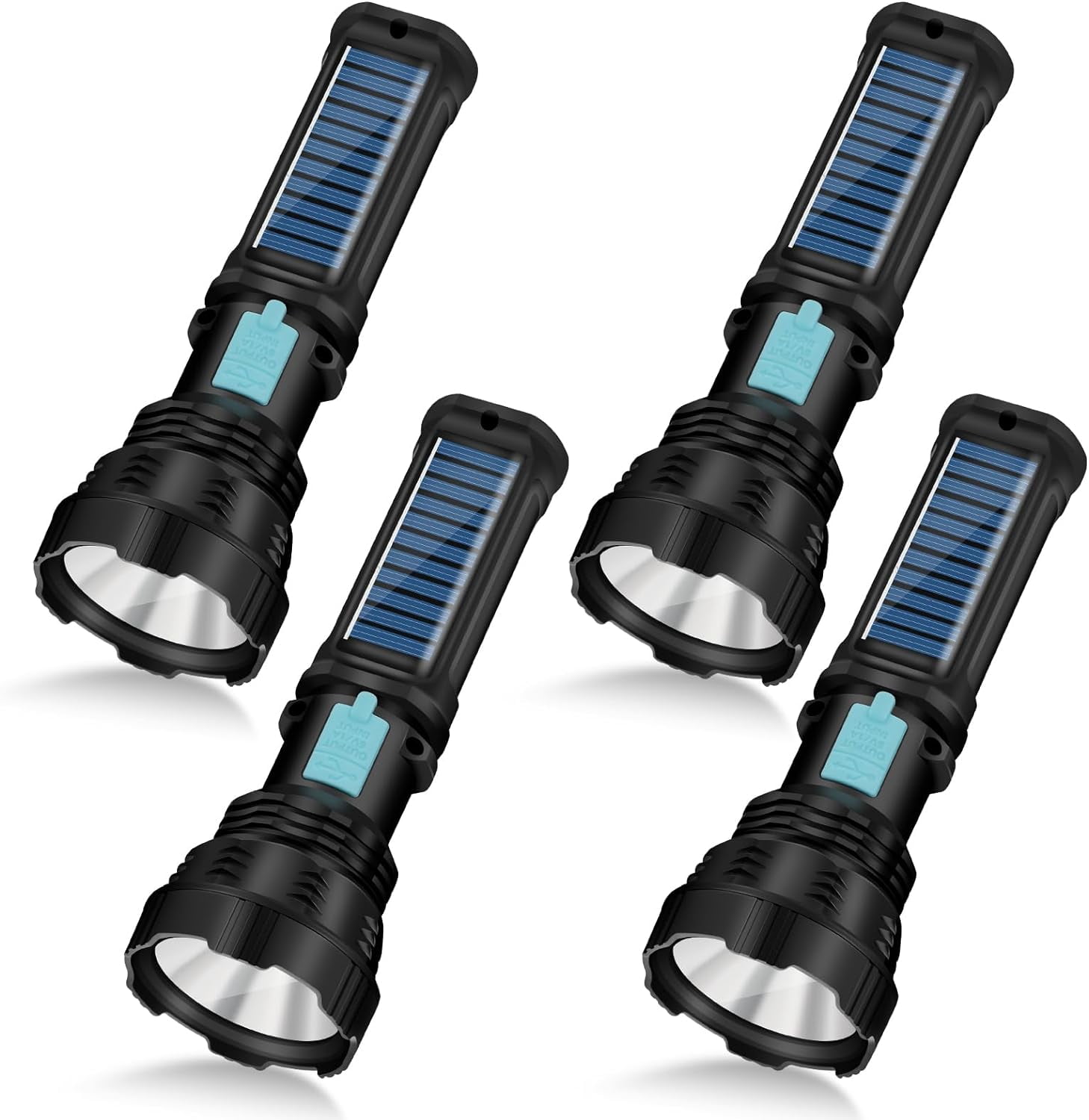 Led Solar Flashlight, 1500 Lumens Led Solar Handheld Rechargeable ...