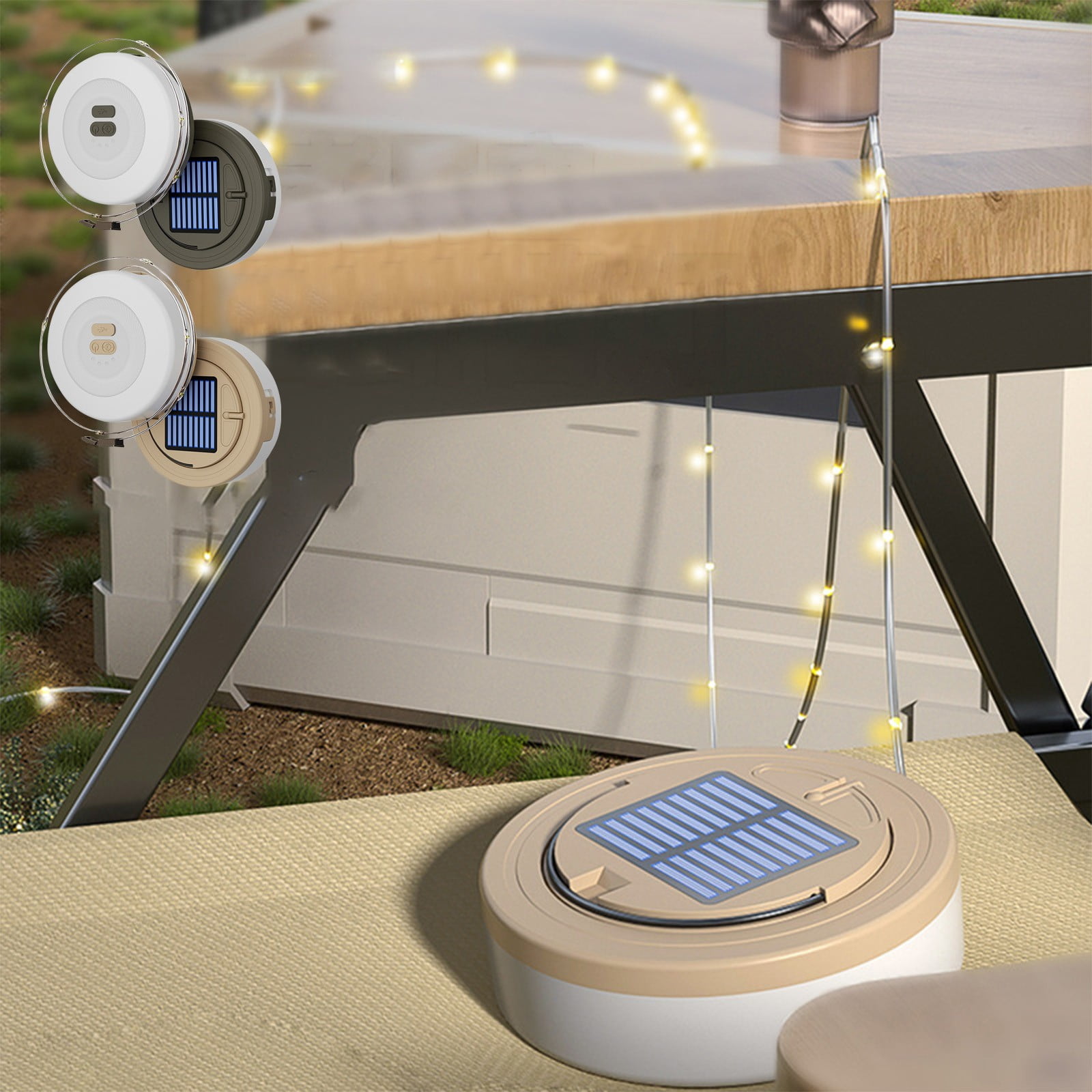 Led Solar Outdoor Light String, Small Spherical Ambiance Charging ...