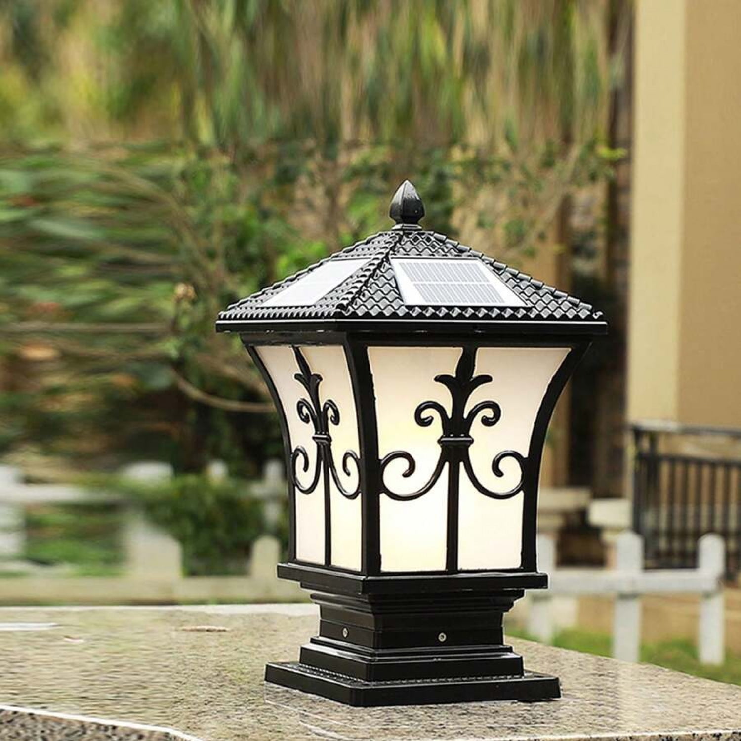 Led Solar Post Cap Lamp, Led Solar Outdoor Post Lights Waterproof,Solar ...