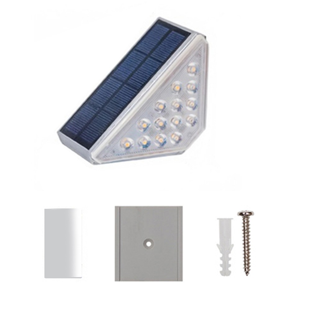 Led Solar Step Lights Triangle Powered Stair Lights For Stair Deck ...