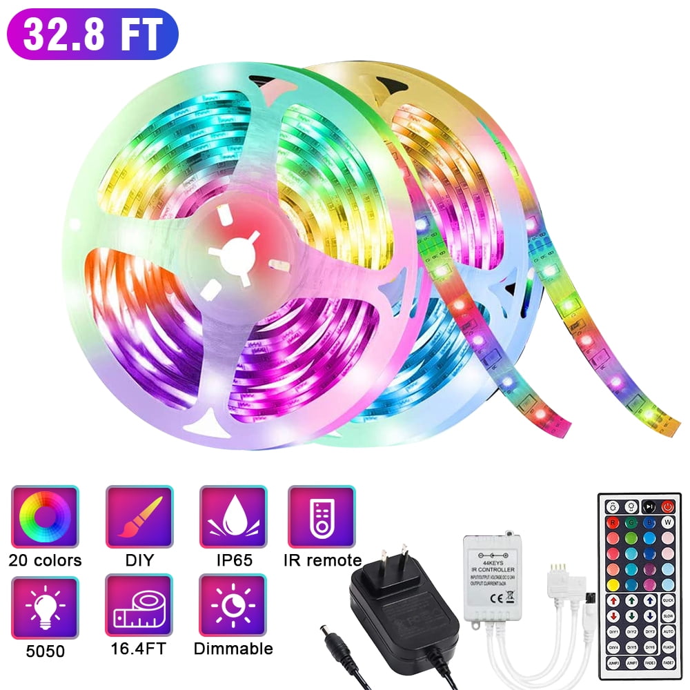Led Strip Lights 32.8FT/10M, Color Changing Light Strip with 44-Keys ...