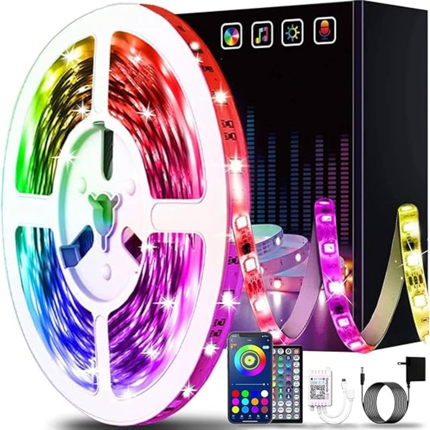 Led Strip Lights 33Ft Smart Light Strips With App Control Rgb Led ...