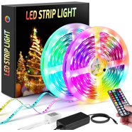 LED Light Strip, 16.4ft 5m RGB Color Changing 3528 300 LEDs with 44 ...