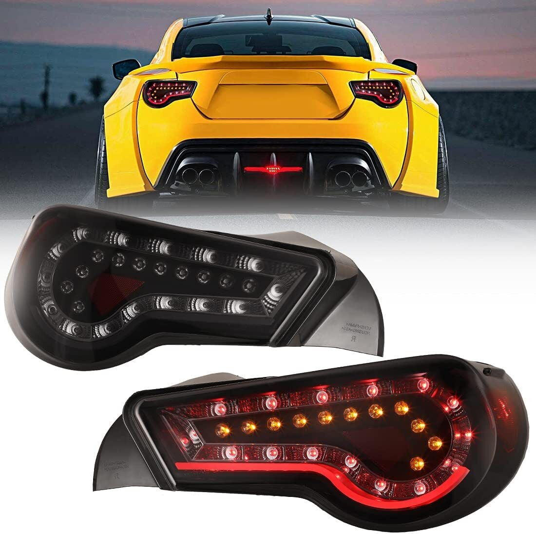 Led Tail Lights Assembly for 2013-2016 Scion FR-S and 2017-2020 Toyota ...