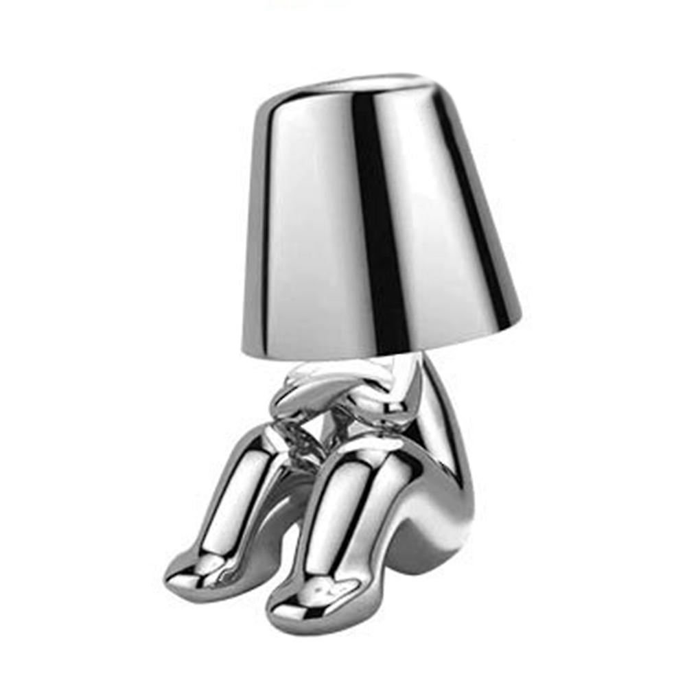 Led Touch Table Lamp Nordic Themed Warm Light Little Golden Man Night ...