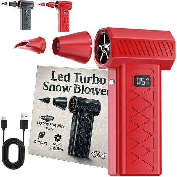Led Turbo Blower for Snow, 130,000 RPM Electric Air Duster with Led ...