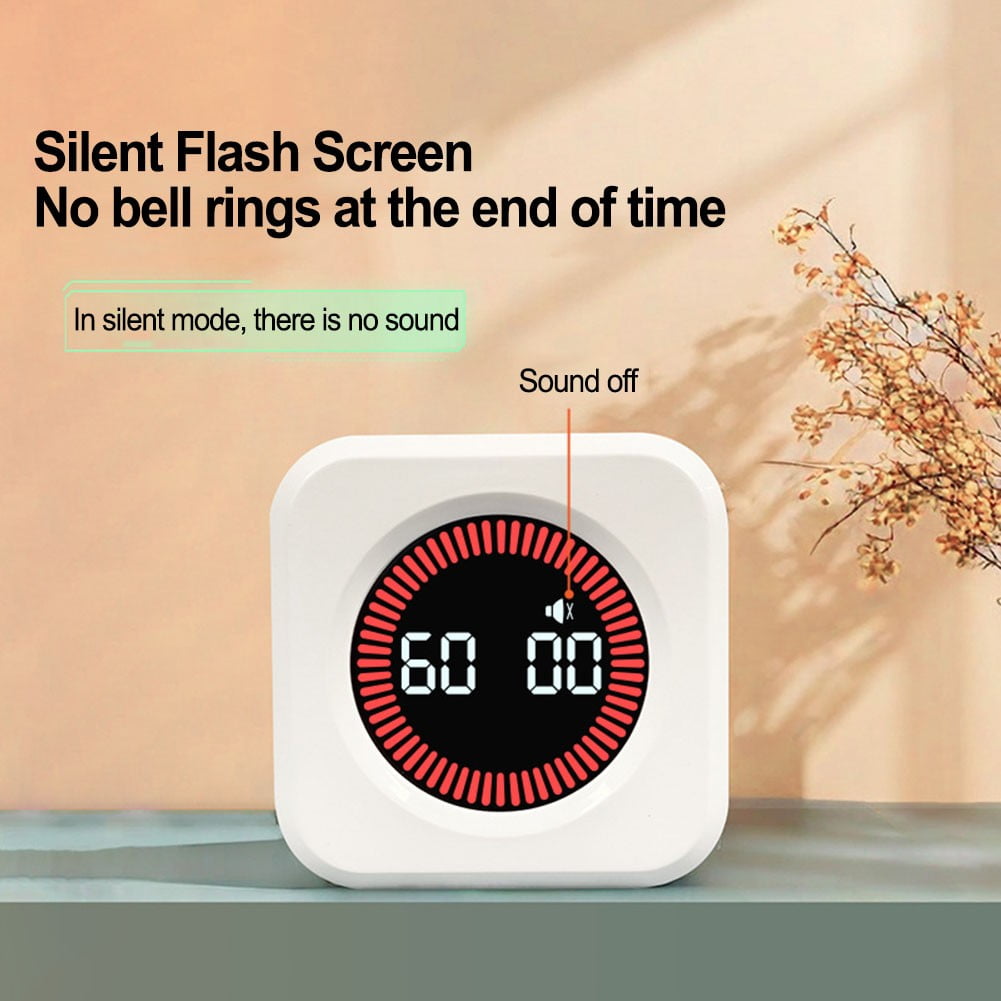 Led Visual Timer Gravity Sensor Flip Time Management Timer Countdown Timer YIWEI - Walmart.com