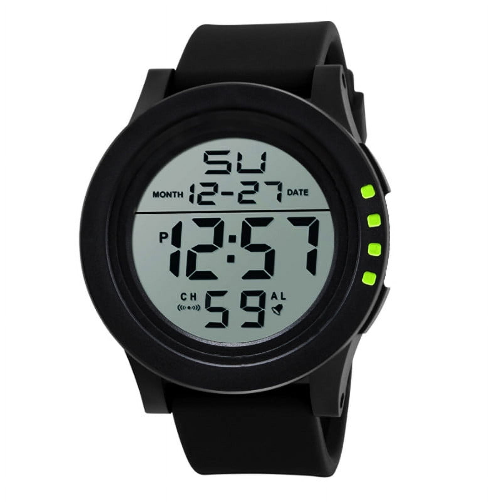 Led Waterproof Digital Quartz Digital Watch with Stopwatch Watch ...