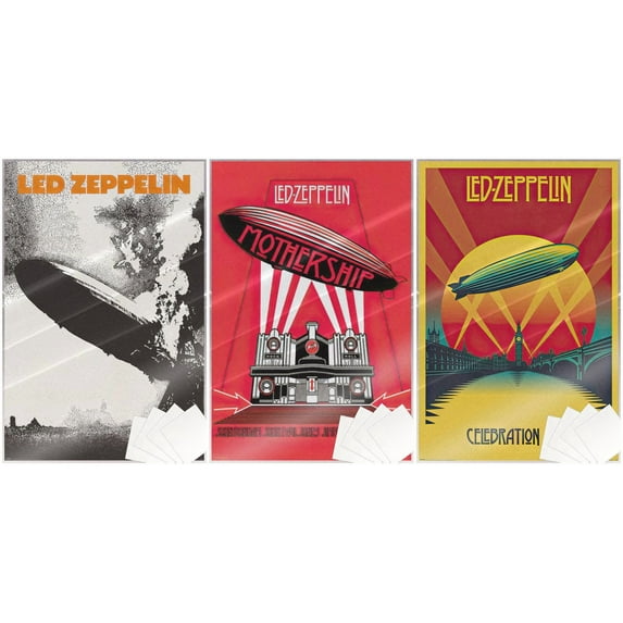 Led Zeppelin - 3 Piece Music Poster Set (Album #1, Mothership ...