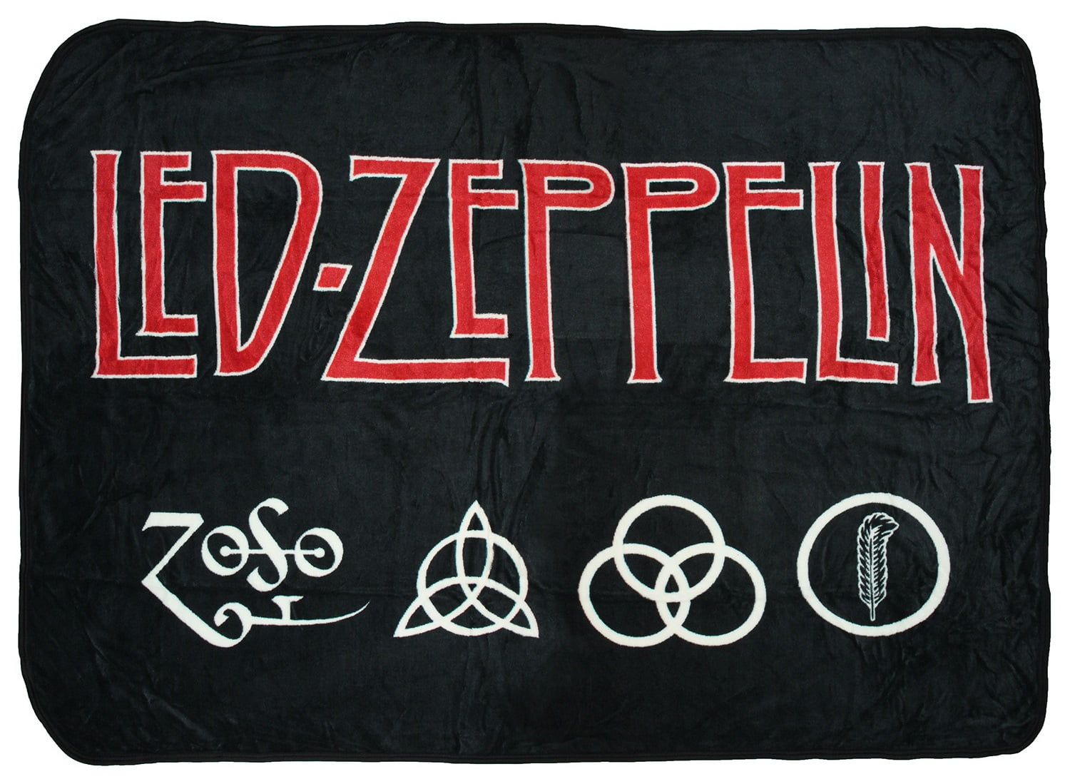 Led Zeppelin 4 Symbols Super Soft And Cuddly Fleece Plush Throw Blanket ...