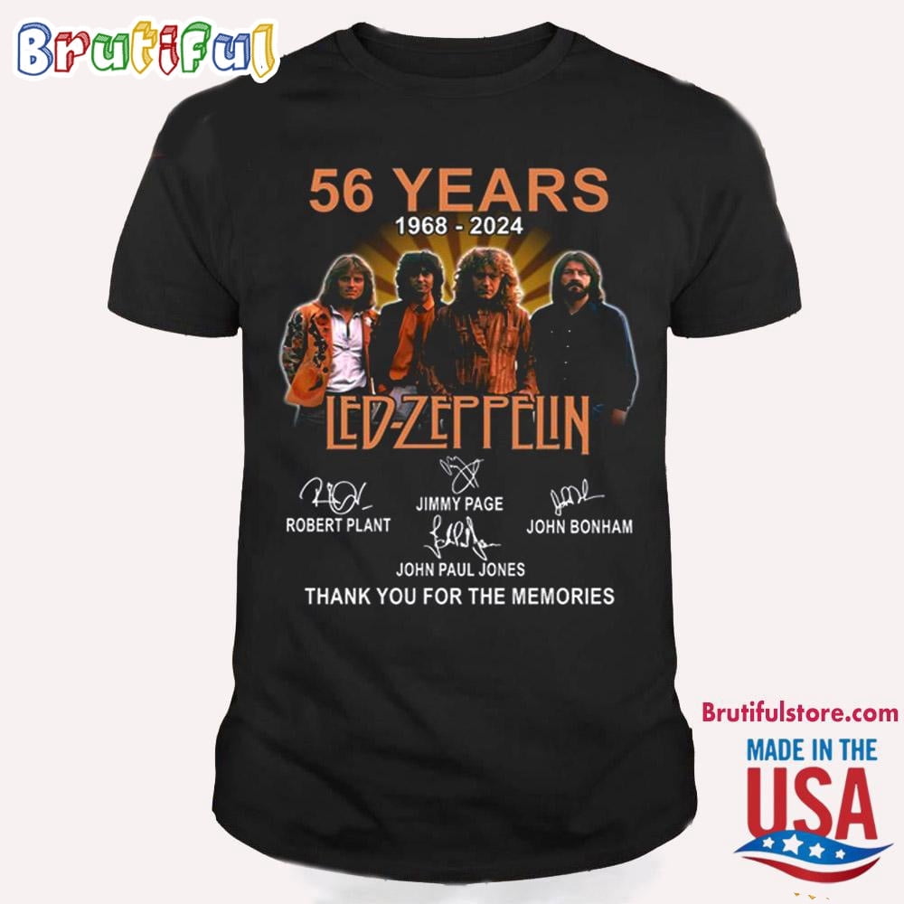 Led Zeppelin 56 Years 1968-2024 T-Shirt – Thank You for the Memories ...