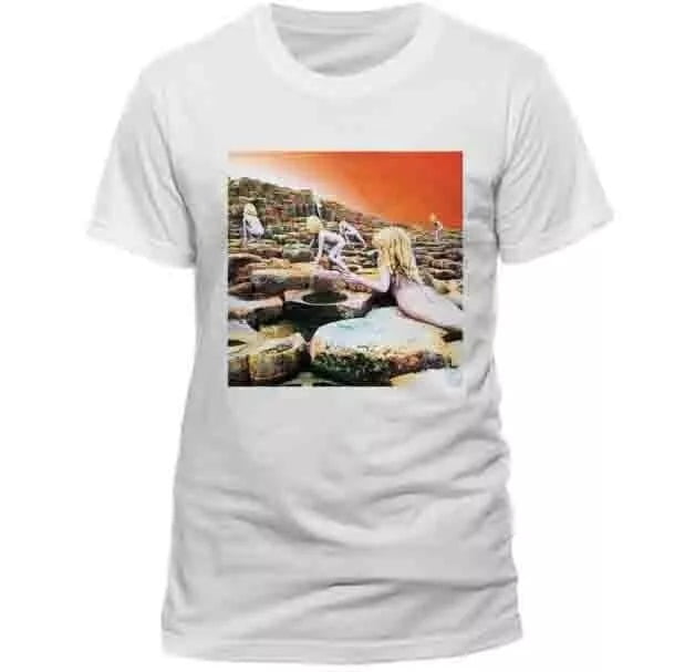 Led Zeppelin Houses Of The Holy White Shirt M Distresed B Stock ...