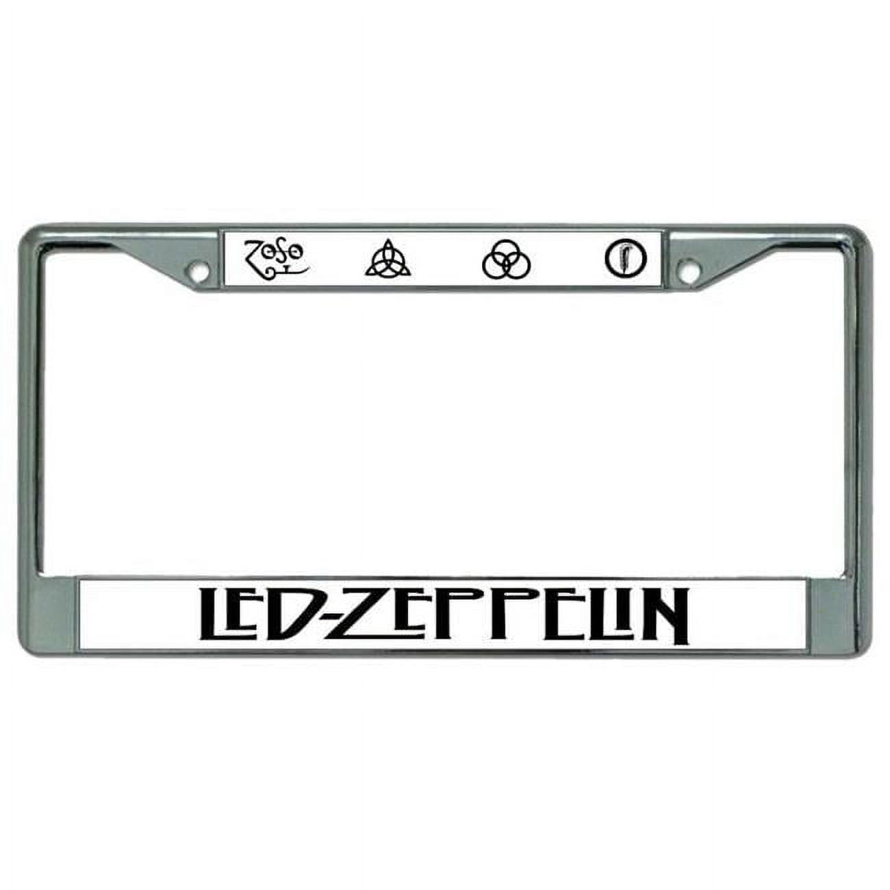 Led Zeppelin Logo Durable Chrome-Plated License Plate Frame with Pre ...