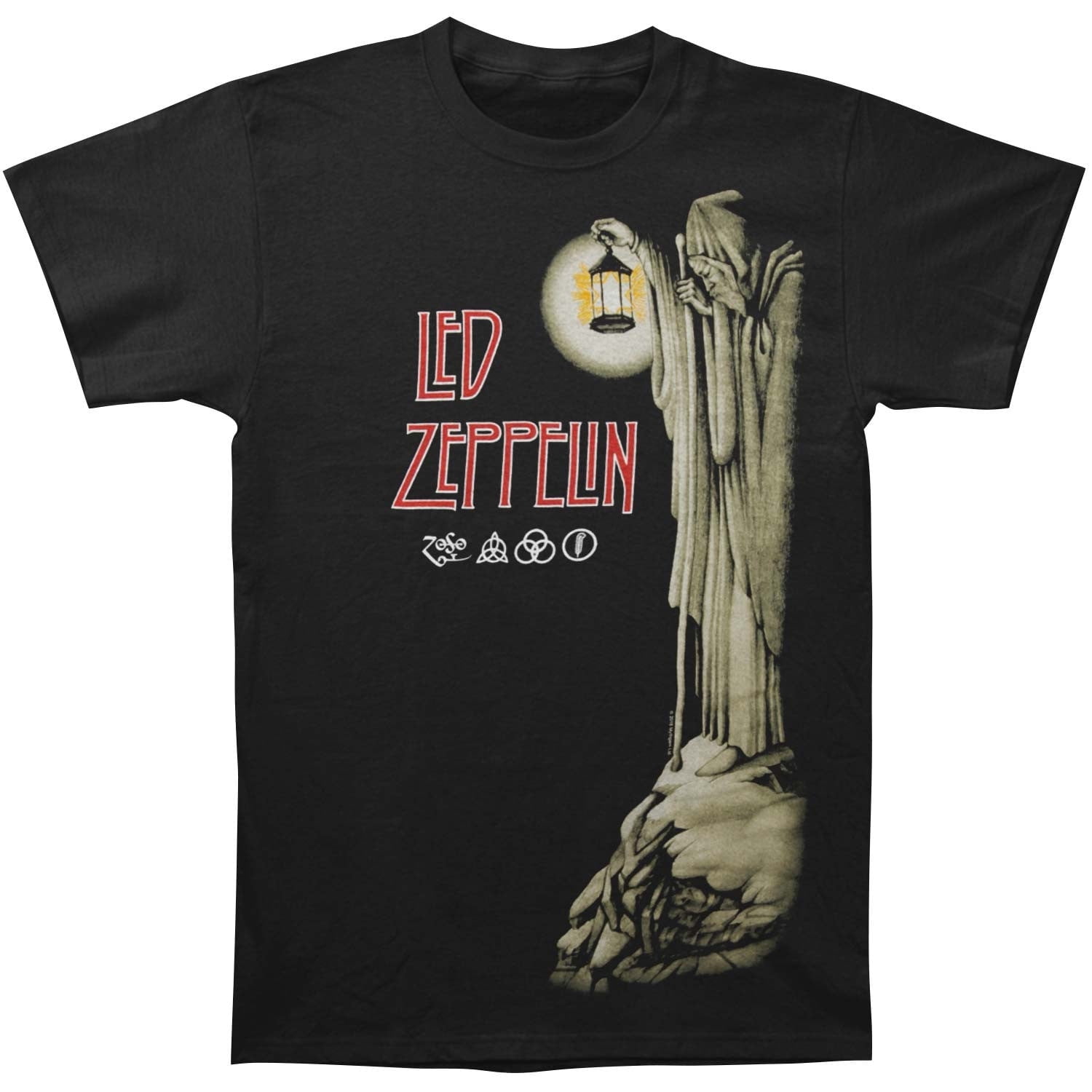 Led Zeppelin Men's Black Hermit XXL Tee, 100% Cotton, Machine Washable ...
