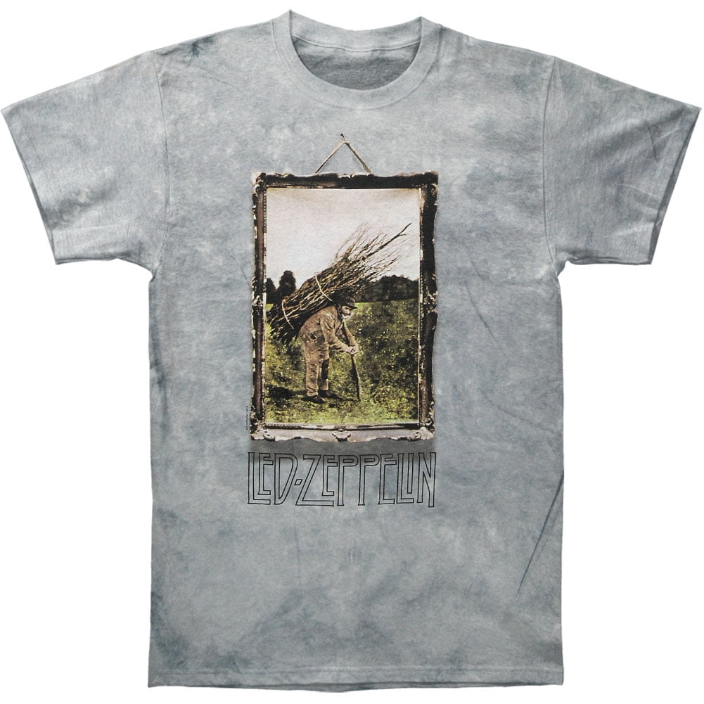 Led Zeppelin Men's Man With Sticks Tie Dye T-shirt XX-Large Light Grey ...
