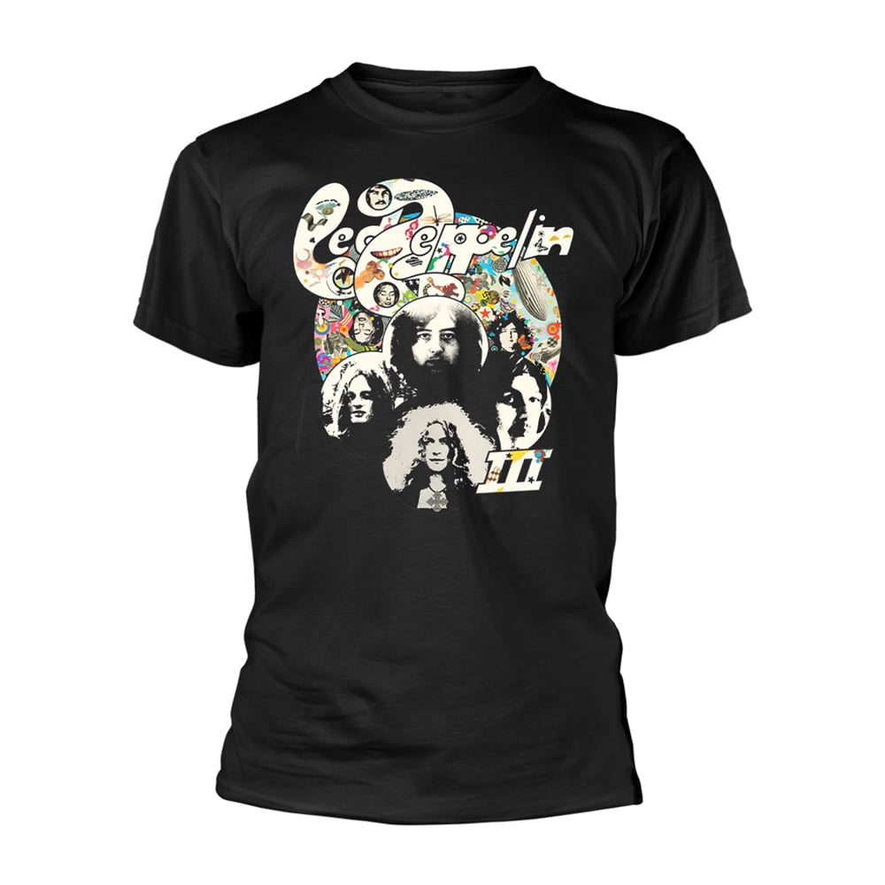 Led Zeppelin Men's Photo III T-Shirt Black Medium | Officially Licensed ...