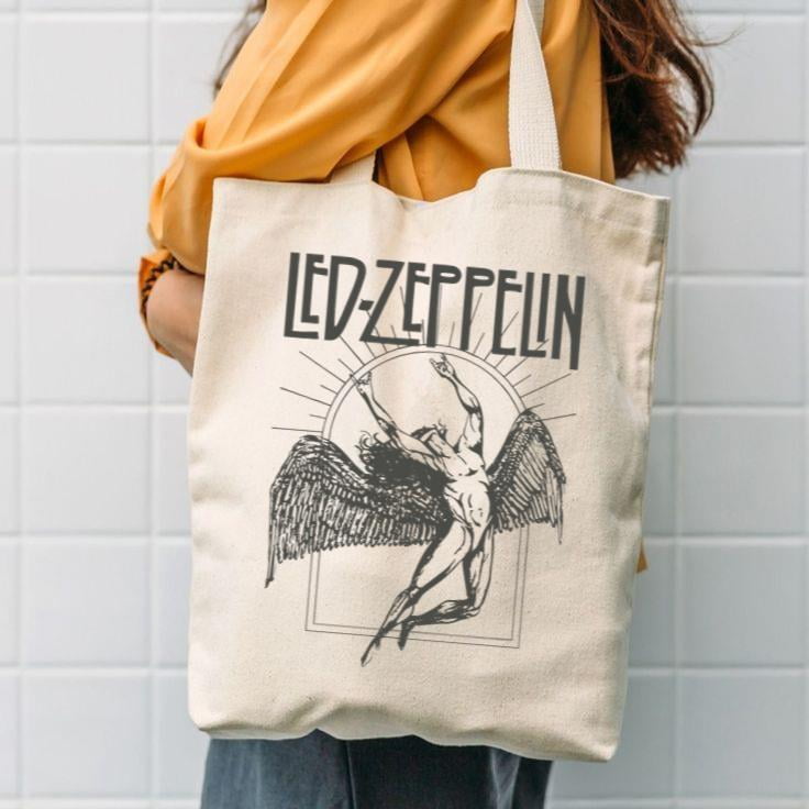 Led Zeppelin Rock Band Bag, Vintage Led Zeppelin Tour Distressed 70S ...
