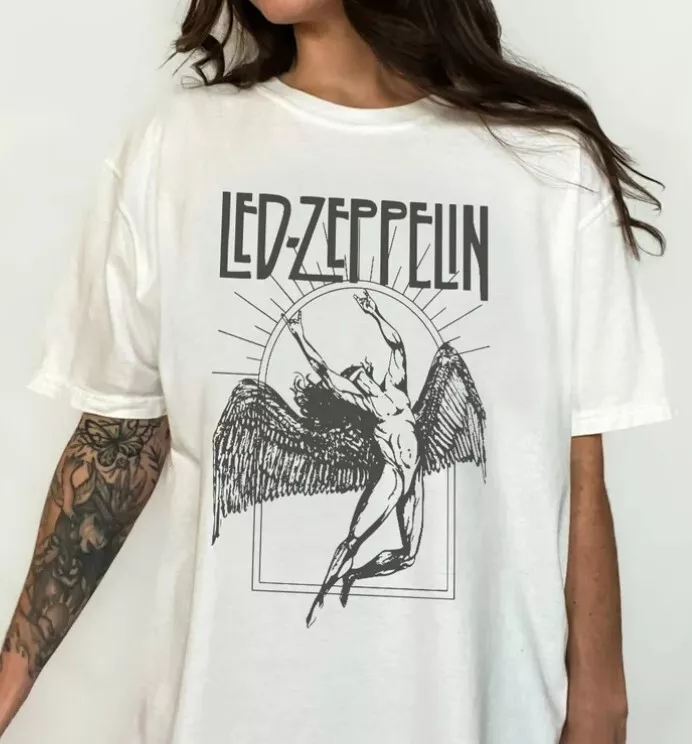 Led Zeppelin Rock Band Shirt, Vintage Led Zeppelin Tour Distressed 70S ...