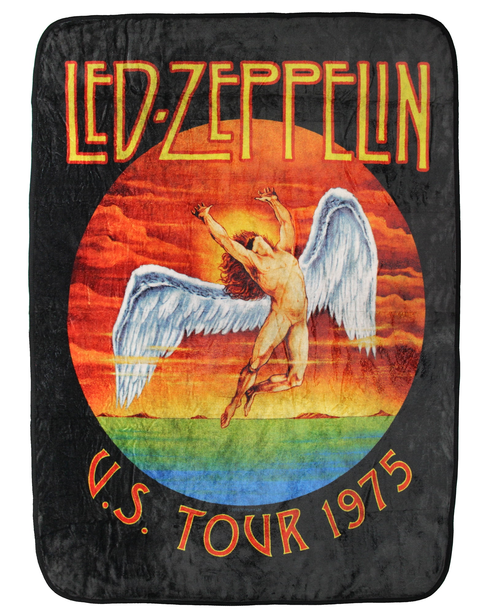 Seven Times Six Led Zeppelin Throw Blanket, Angel Icarus Design, Plush ...
