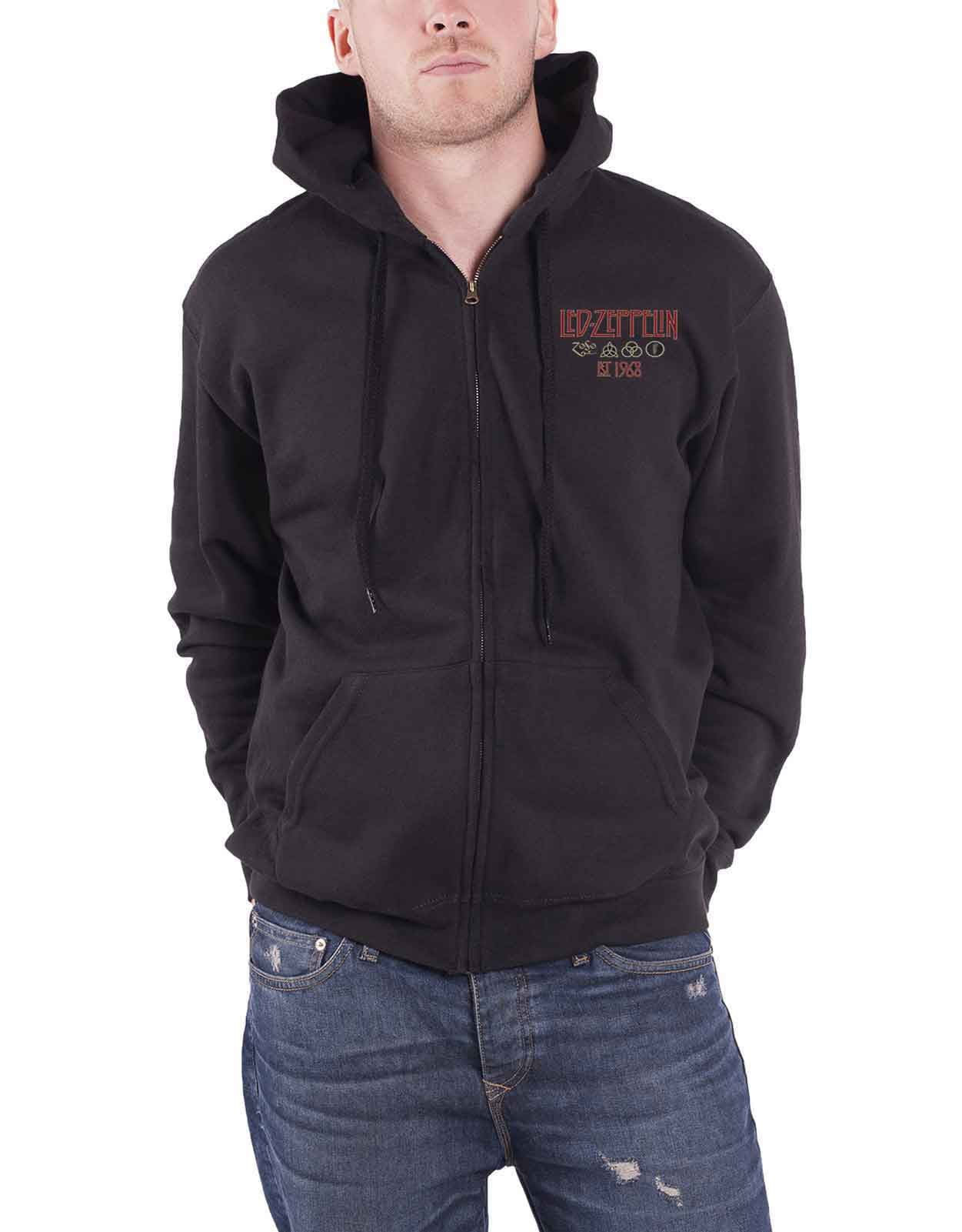 Led Zeppelin Zeppelin and Smoke Hoodie - Walmart.com