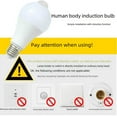 Led bulb E27 screw sound and light control radar induction human body ...