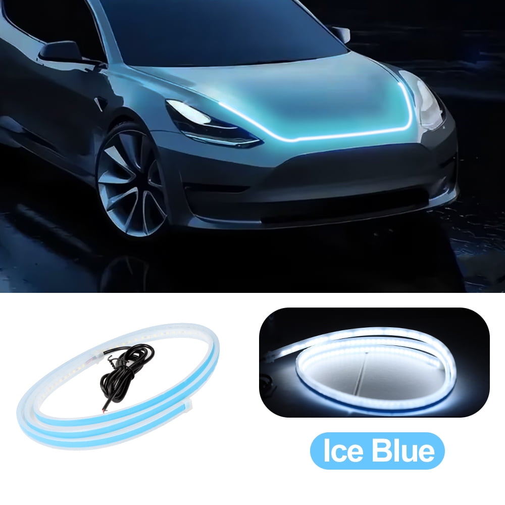 Led car hood led strips universal auto engine hood guide decorative ...