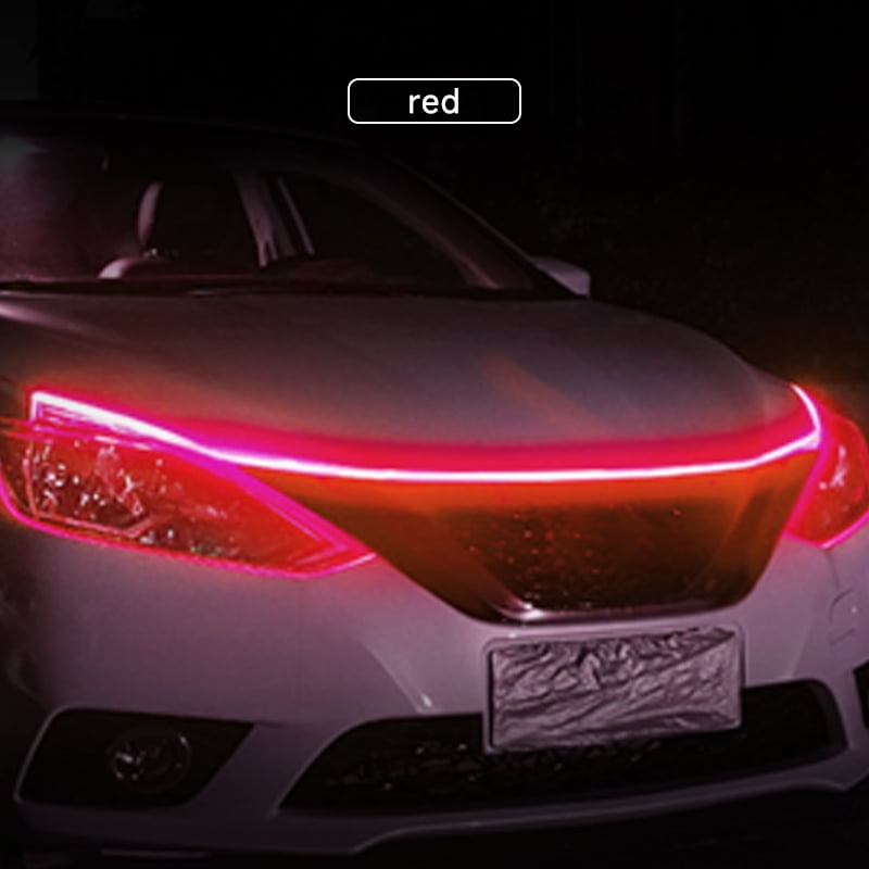 Led car hood lights sequential scan universal headlight strip car ...