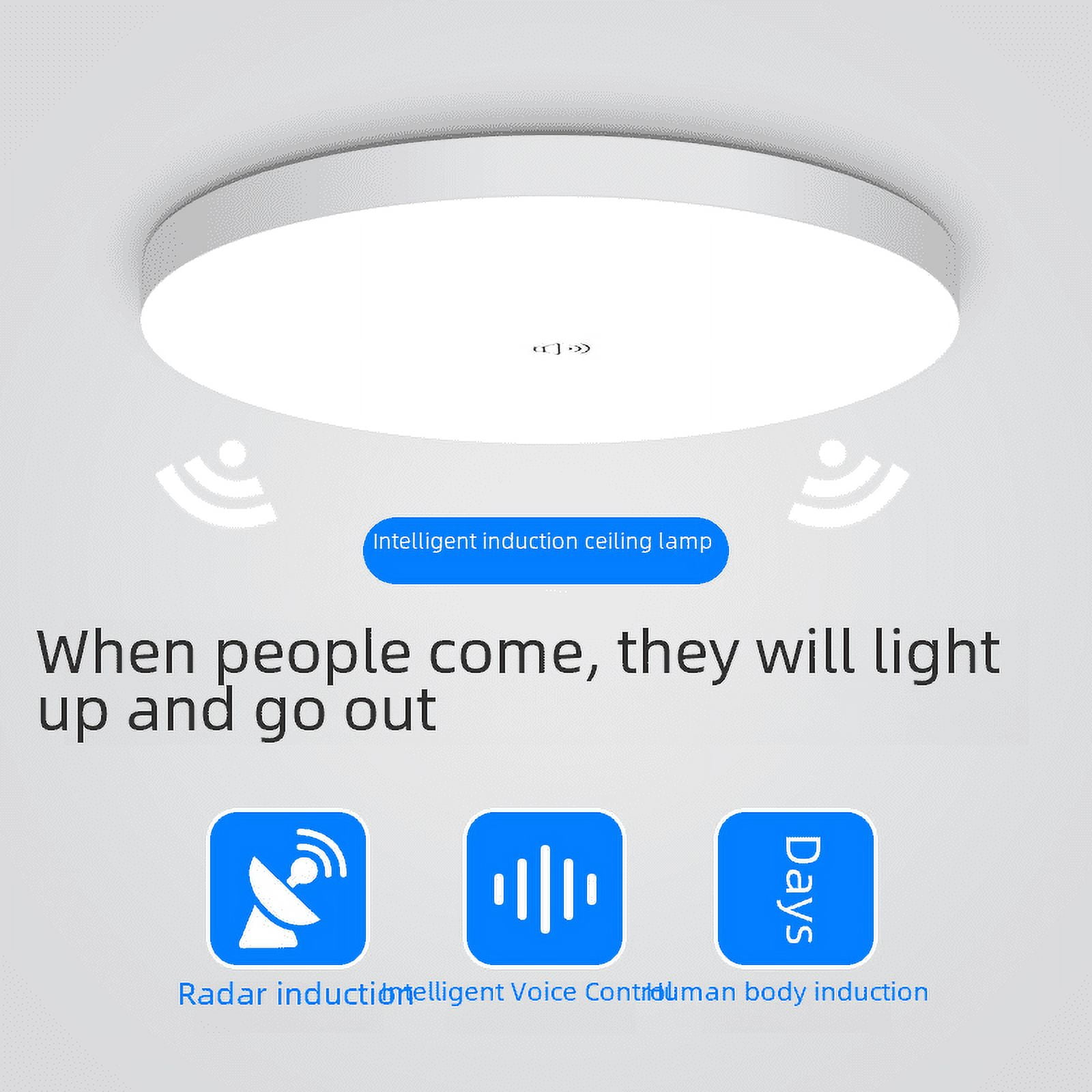 Led induction ceiling lamp human body sound and light control induction ...