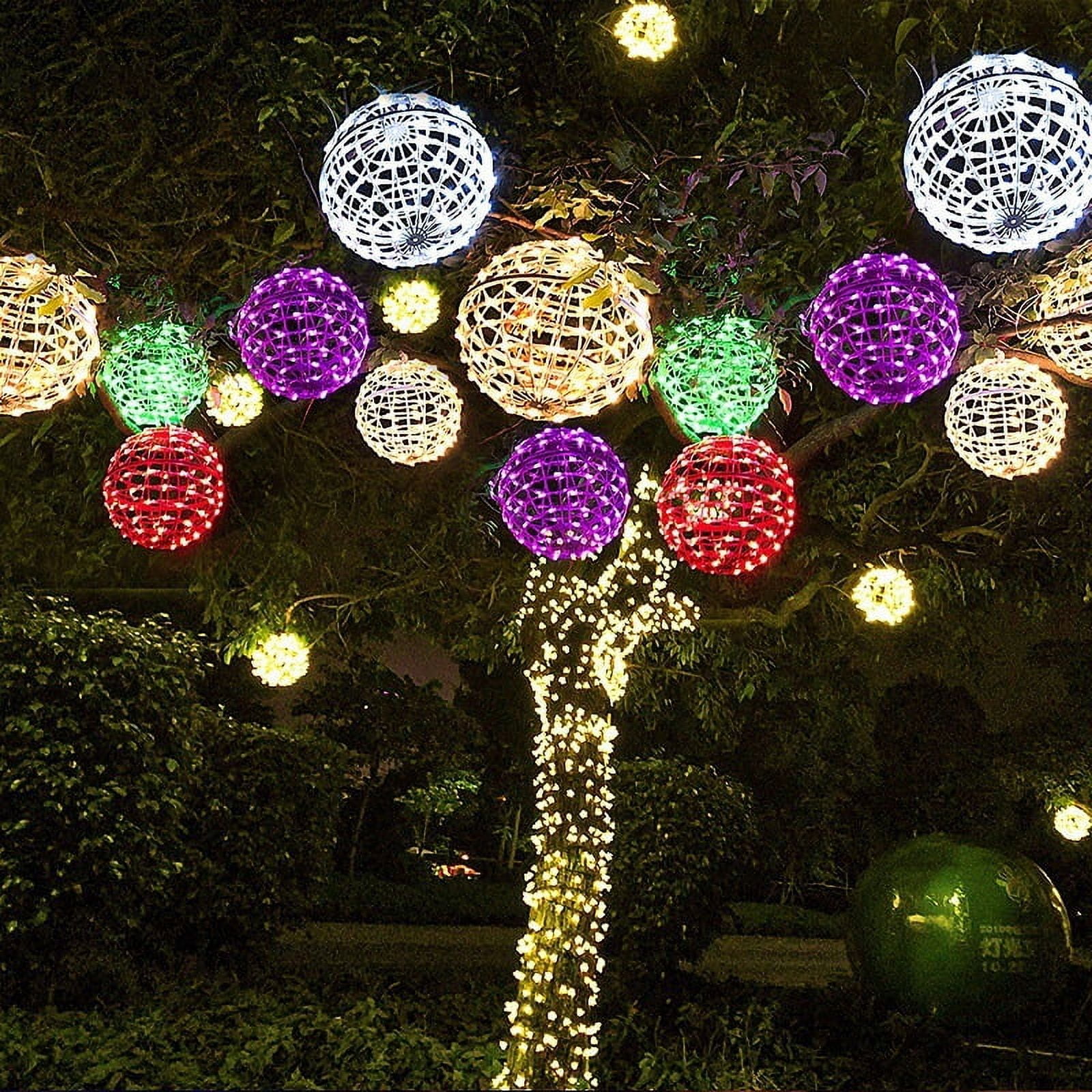 Led rattan ball lights flashing lights string lights stars outdoor ...