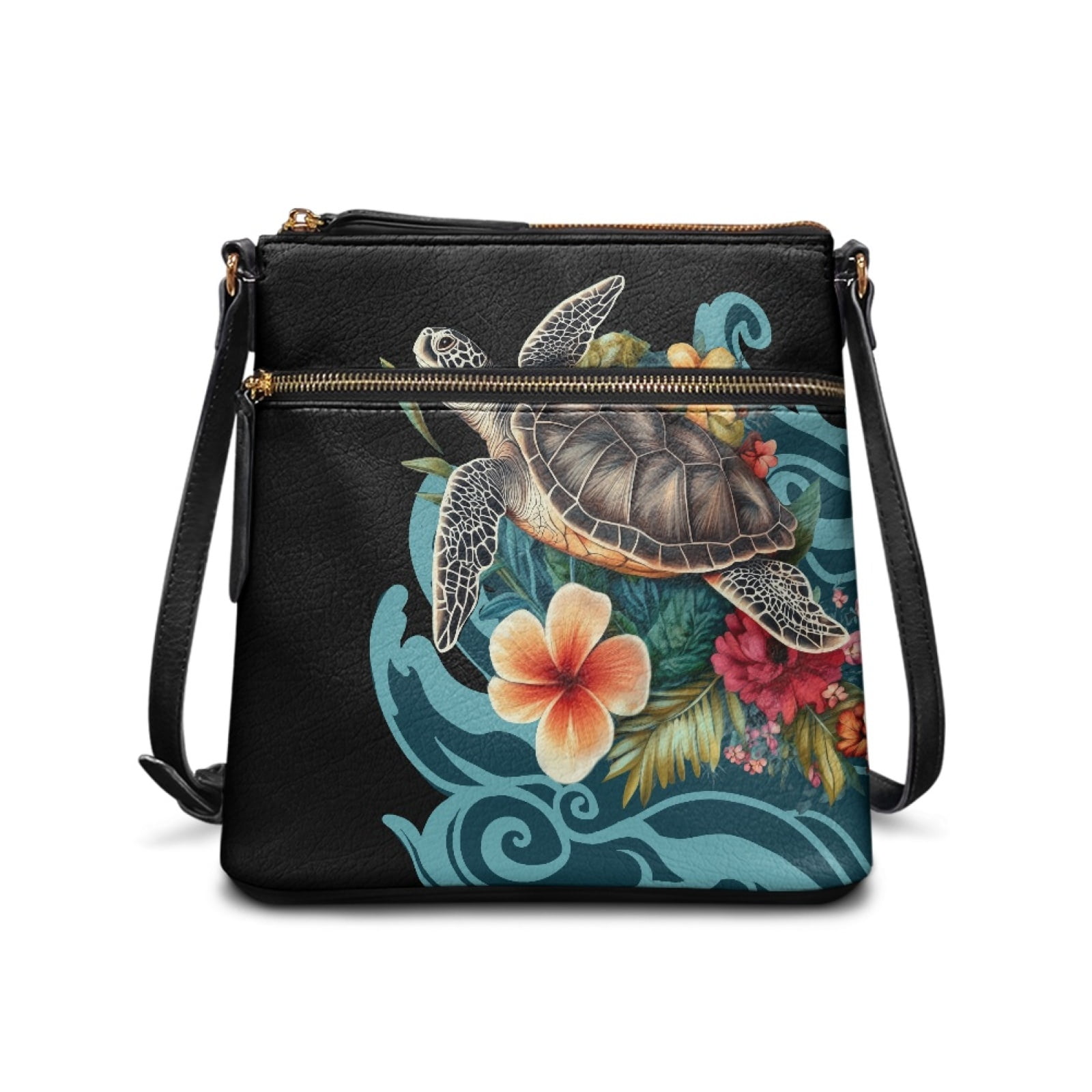 LedBack Sea Turtle Print Leather Purse for Women Crossbody Hobo Bag ...